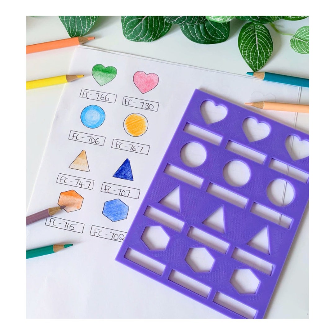 Multi Shape Swatch, Colour Pallete Template / Stencil, Adult Colouring ...