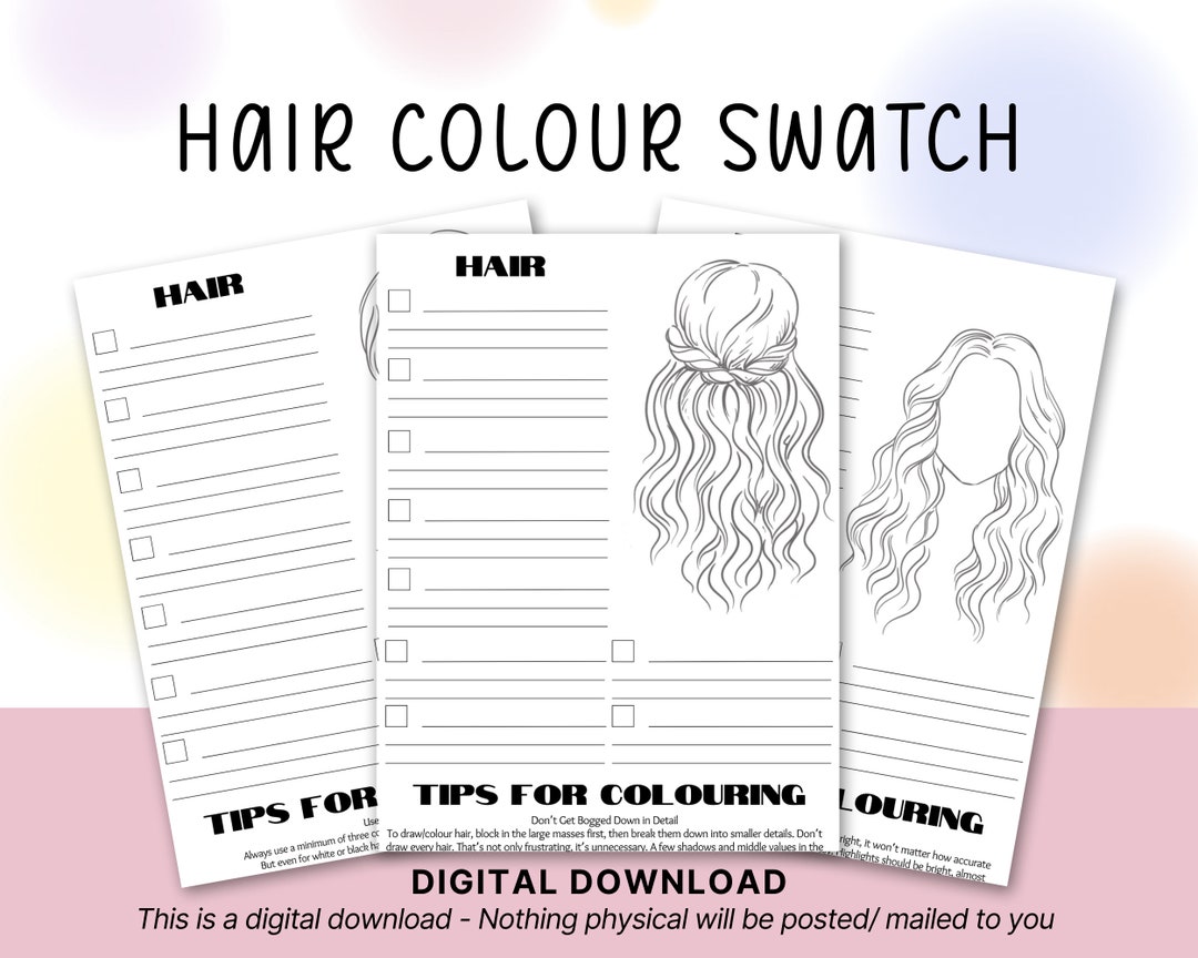 Blank Colouring Swatch, Adult Colouring Practice Page. Colour Chart ...