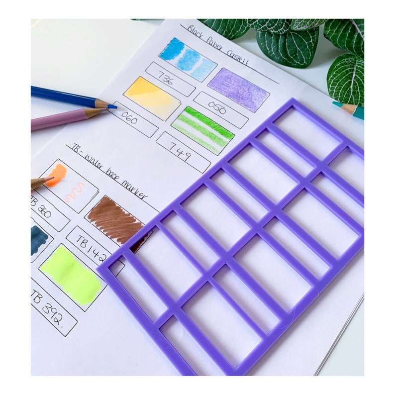 Colouring Swatch, Colour Pallete Template / Stencil, Adult Colouring ...
