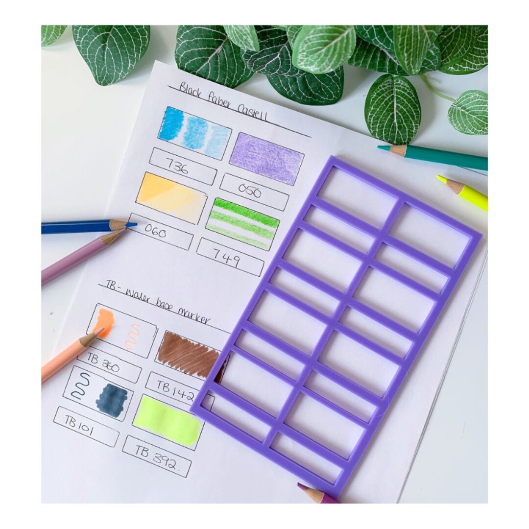 Colouring Swatch, Colour Pallete Template / Stencil, Adult Colouring ...