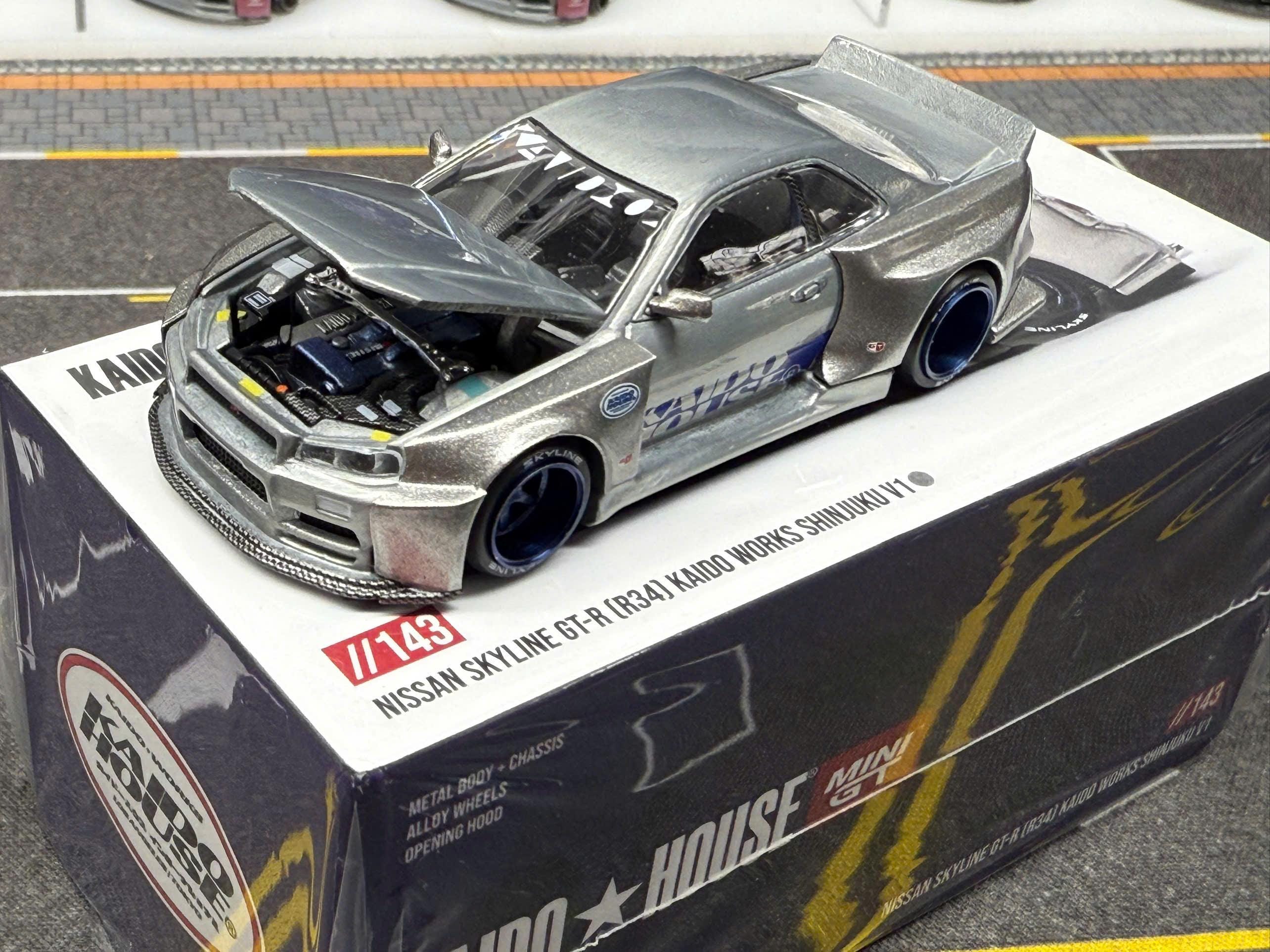 Mini GT X Kaido House R34 Shinjuku Chase KHMG143 Diecast (+ Free ...