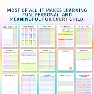 Kids School Planner Printable, Back to School Work Planner, Academic ...