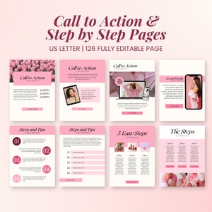 Ebook Template Pink, Beauty Ebook Template Canva, Minimalist Coaching ...