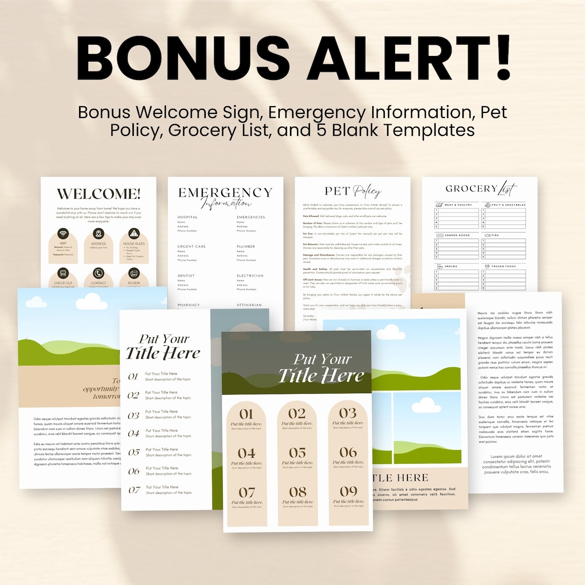 Airbnb Welcome Book Template Canva, Guest Guide Book Canva Template ...