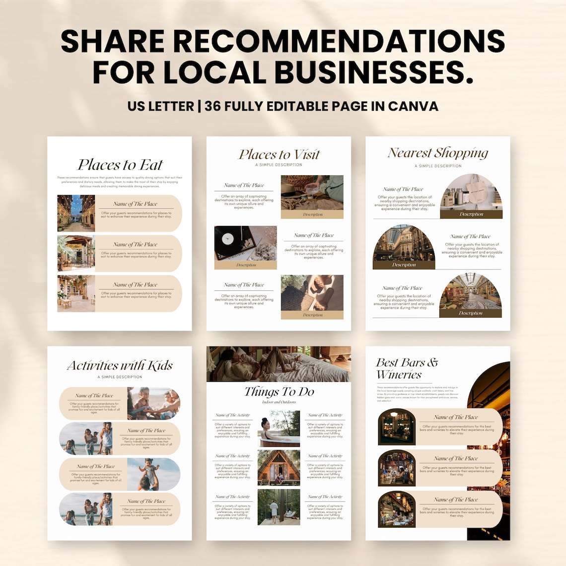 Airbnb Welcome Book Template Canva, Guest Guide Book Canva Template ...