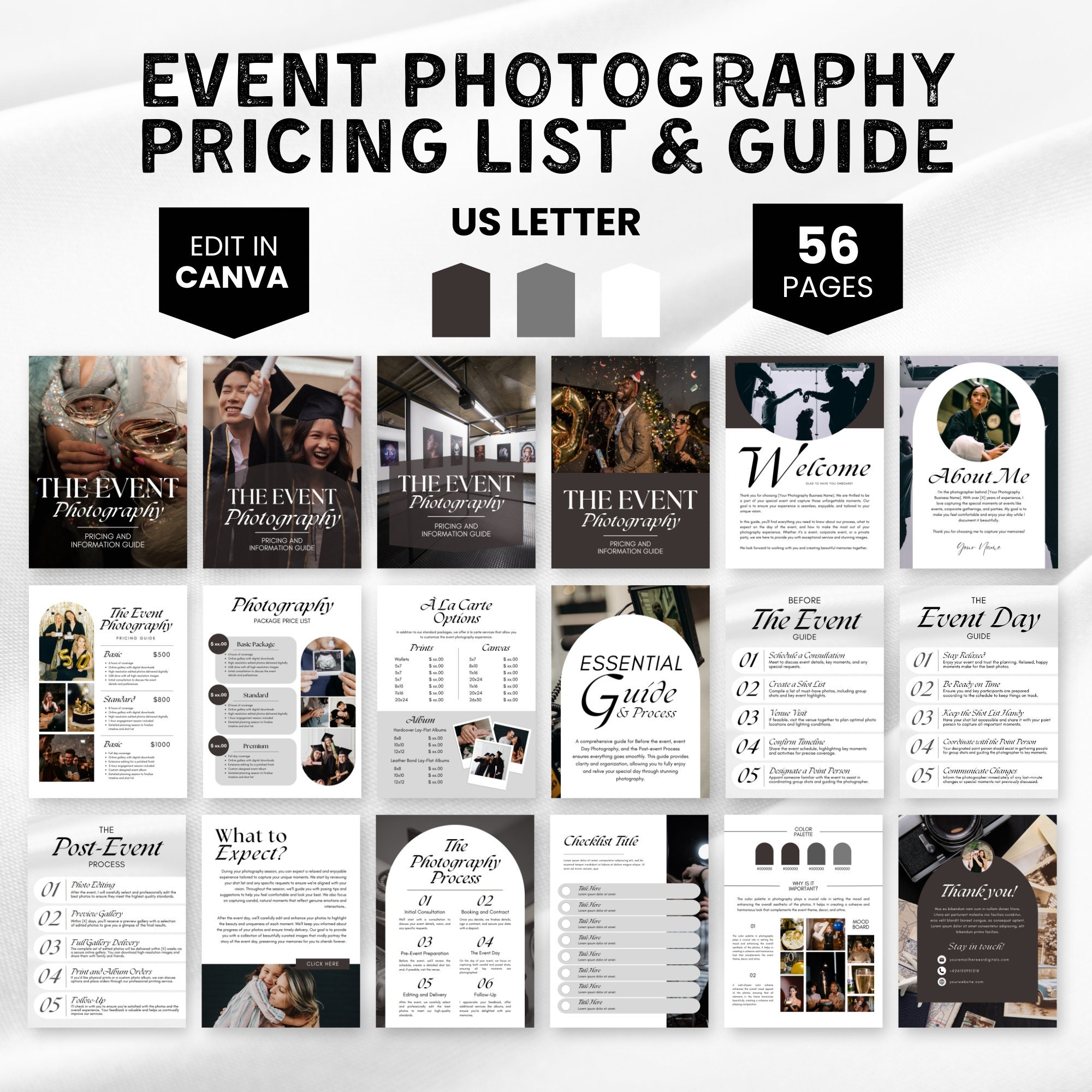 Photography Pricing Guide Template, Photographer Pricing Template ...