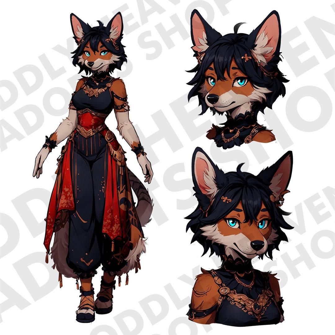 Furry Adopt Character EXOTIC DANCER ! Fursona Adoptable Reference Sheet ...