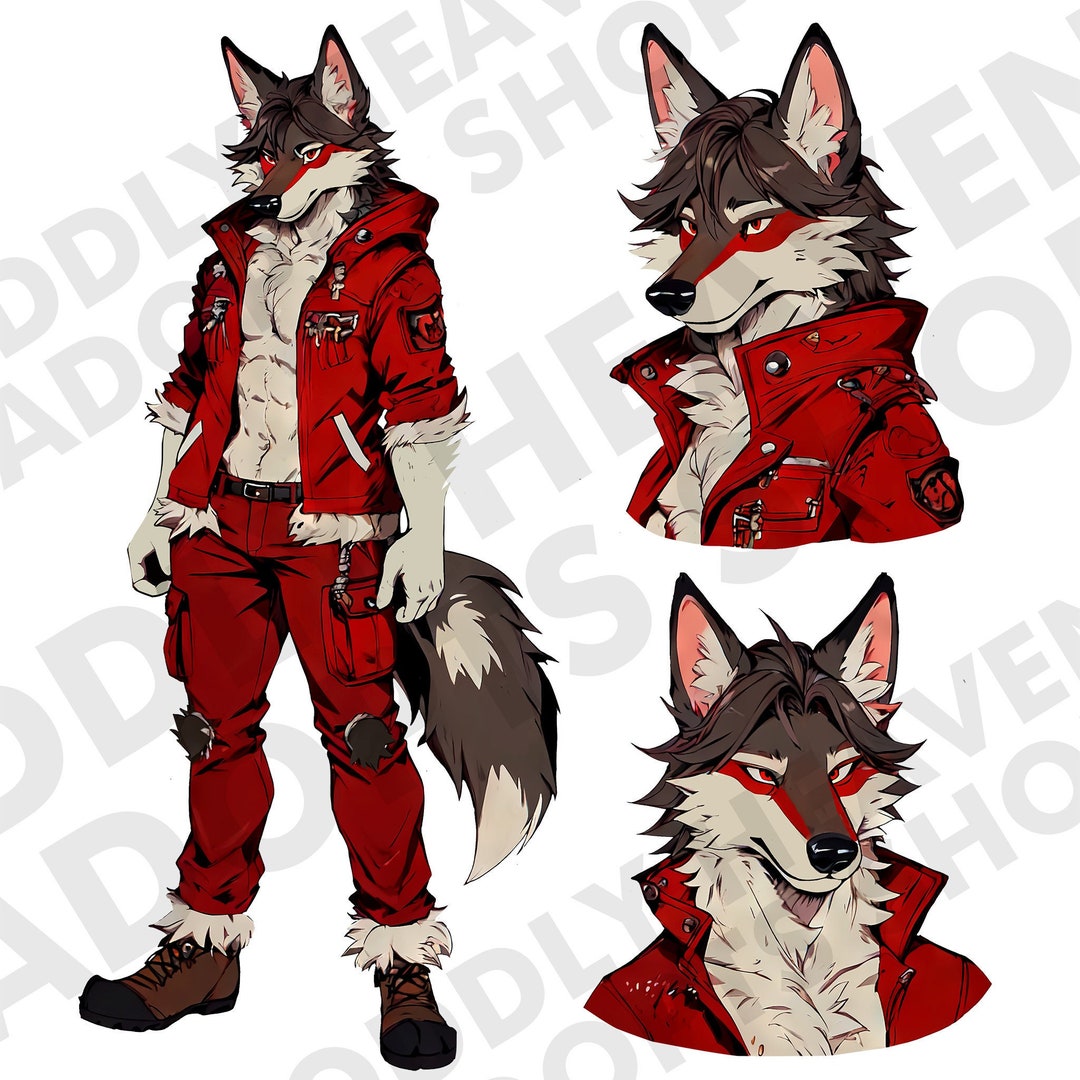 Furry Adopt Character BAD WOLF ! Fursona Adoptable Reference Sheet ...