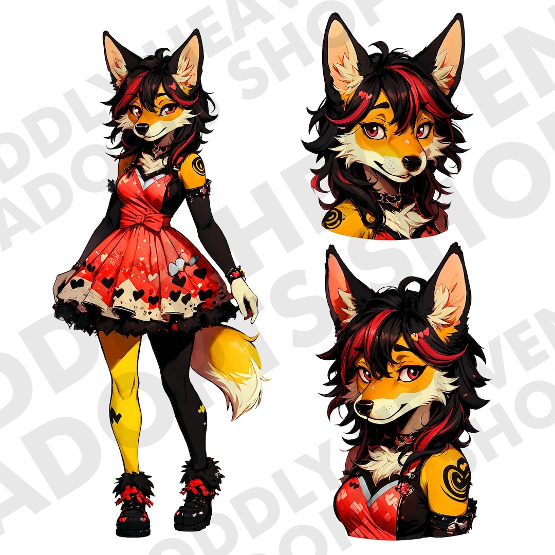 Furry Adopt Character AMOROUS FOX Fursona Adoptable Reference Sheet ...