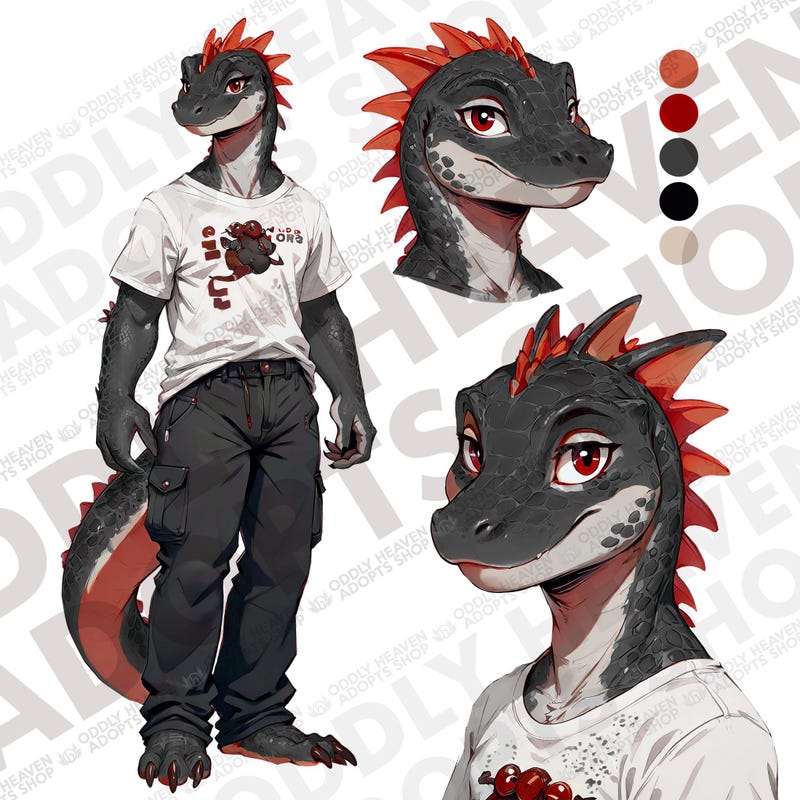 Lizard Fursona - Etsy