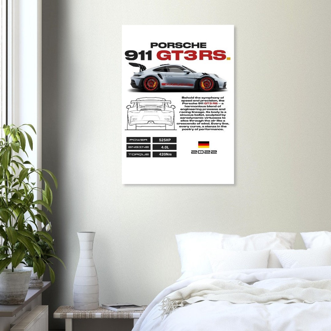 Porsche 911 GT3 RS Poster Porsche 911 Print, Supercar Poster, Car Print ...