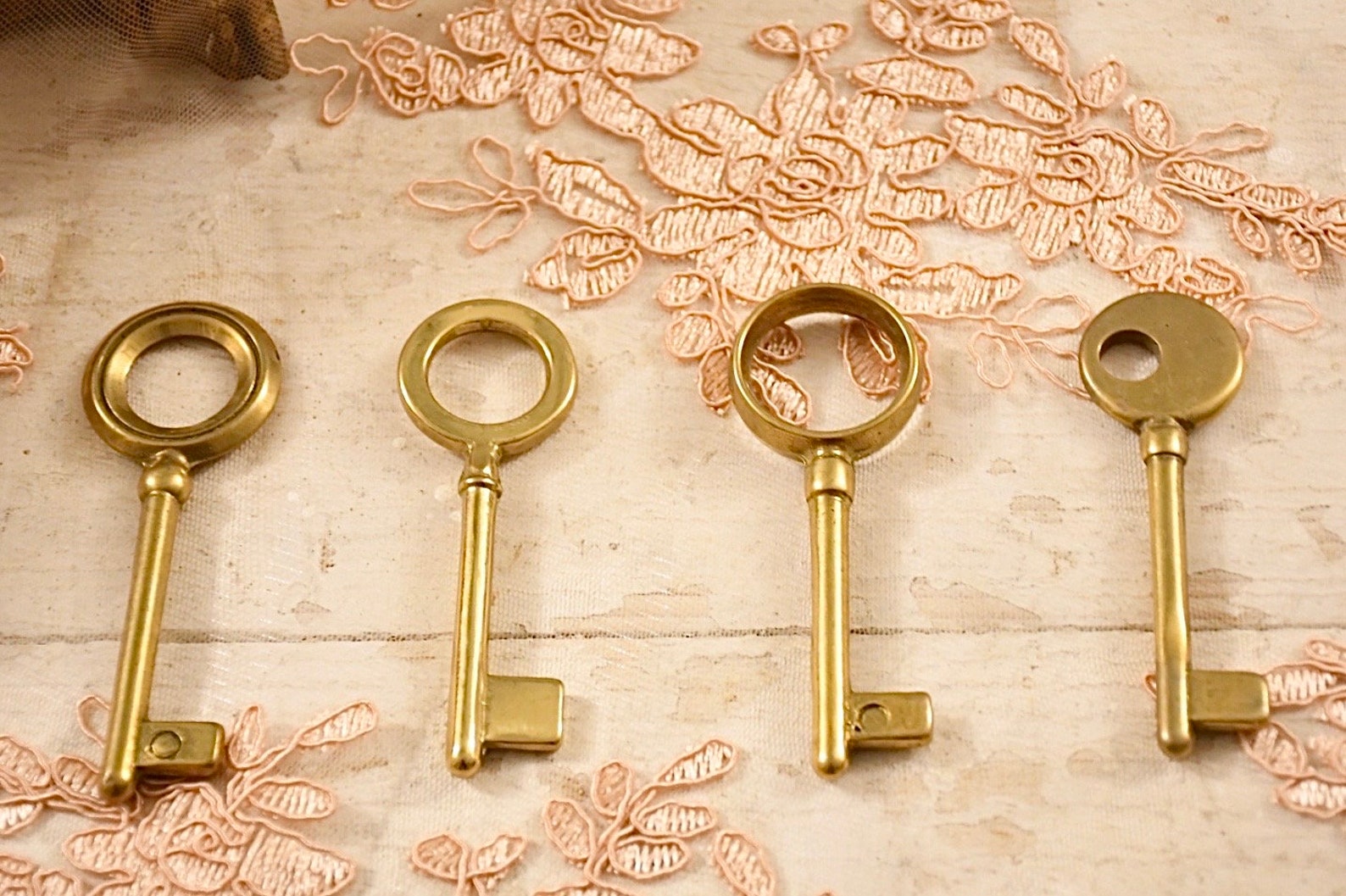 Antique 20th Century Italian Brass Keys - Etsy