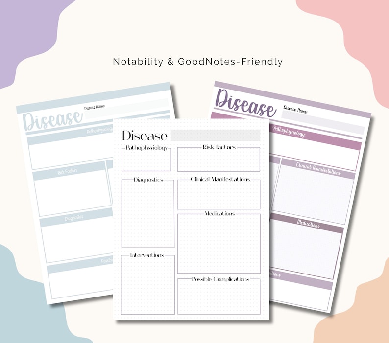 Disease & Drug Study Worksheets | Pathology and Pharmacology Student Revision Worksheets ...