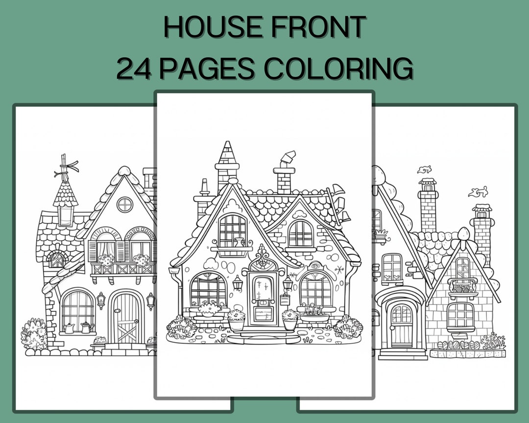 House Front Coloring Pages, Adults Coloring, Storefronts Coloring ...