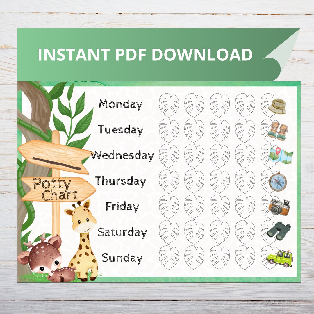 Animal Potty Chart - Etsy UK