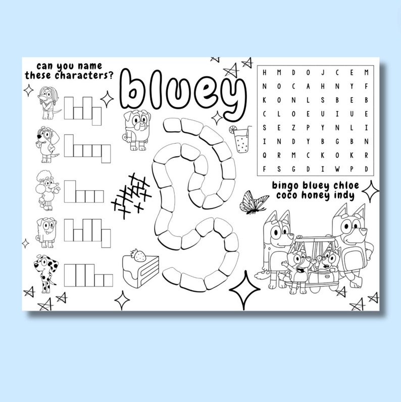 Bluey Activities - Etsy