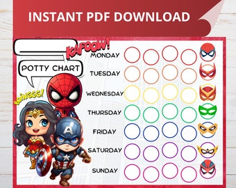 Spiderman Potty Training Chart Printable Spiderman Printable Potty ...