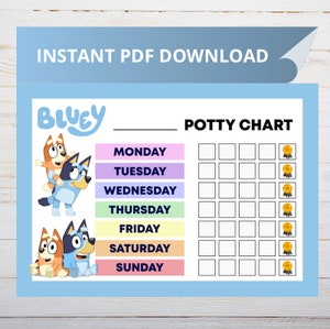 Bluey Potty Chart Bluey Reward Chart Toilet Training Potty Training ...
