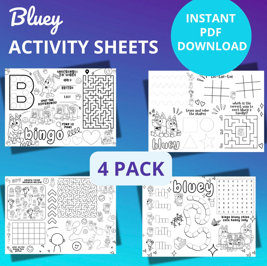 Bluey Activities - Etsy