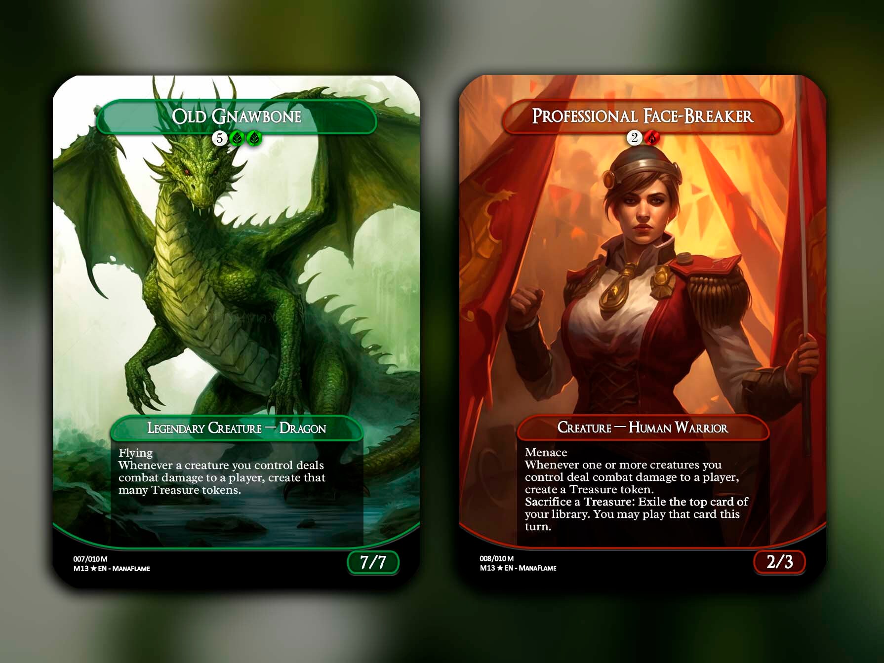Treasures Theme Set A Custom Mtg Cards Edh Premium Mtg Cards Proxy Cards Commander Proxy