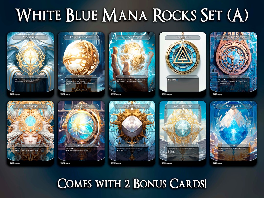 White Blue Mana Rocks Set A Custom MTG Cards, EDH, Premium MTG Cards ...