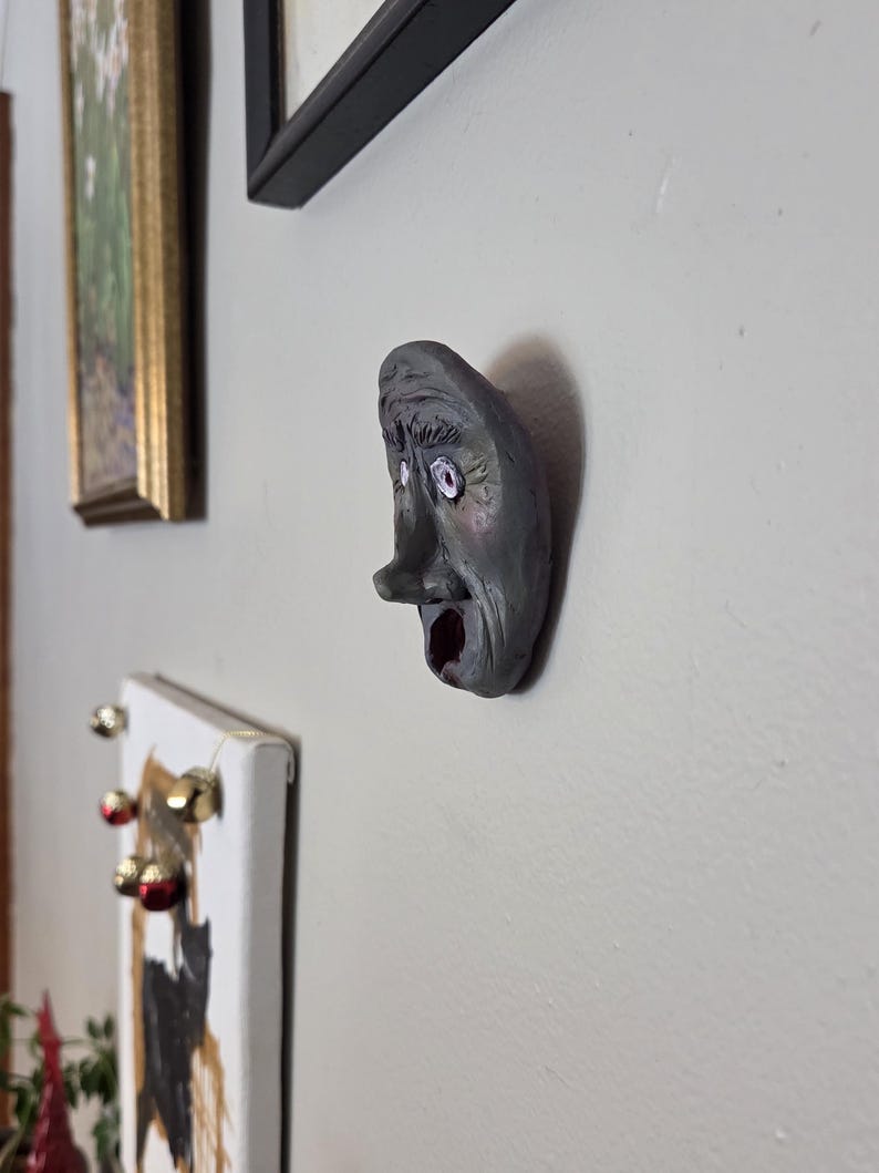 Local Man Displeased — A Weird Little Wall Face - Etsy