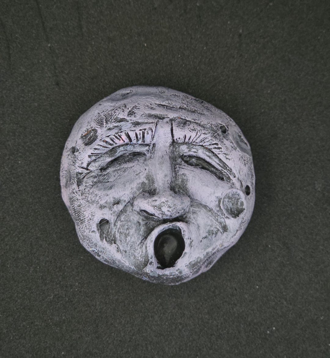 Old Moon Man - Tired Moon Man Ceramic - Lunar Wall Decor - Etsy