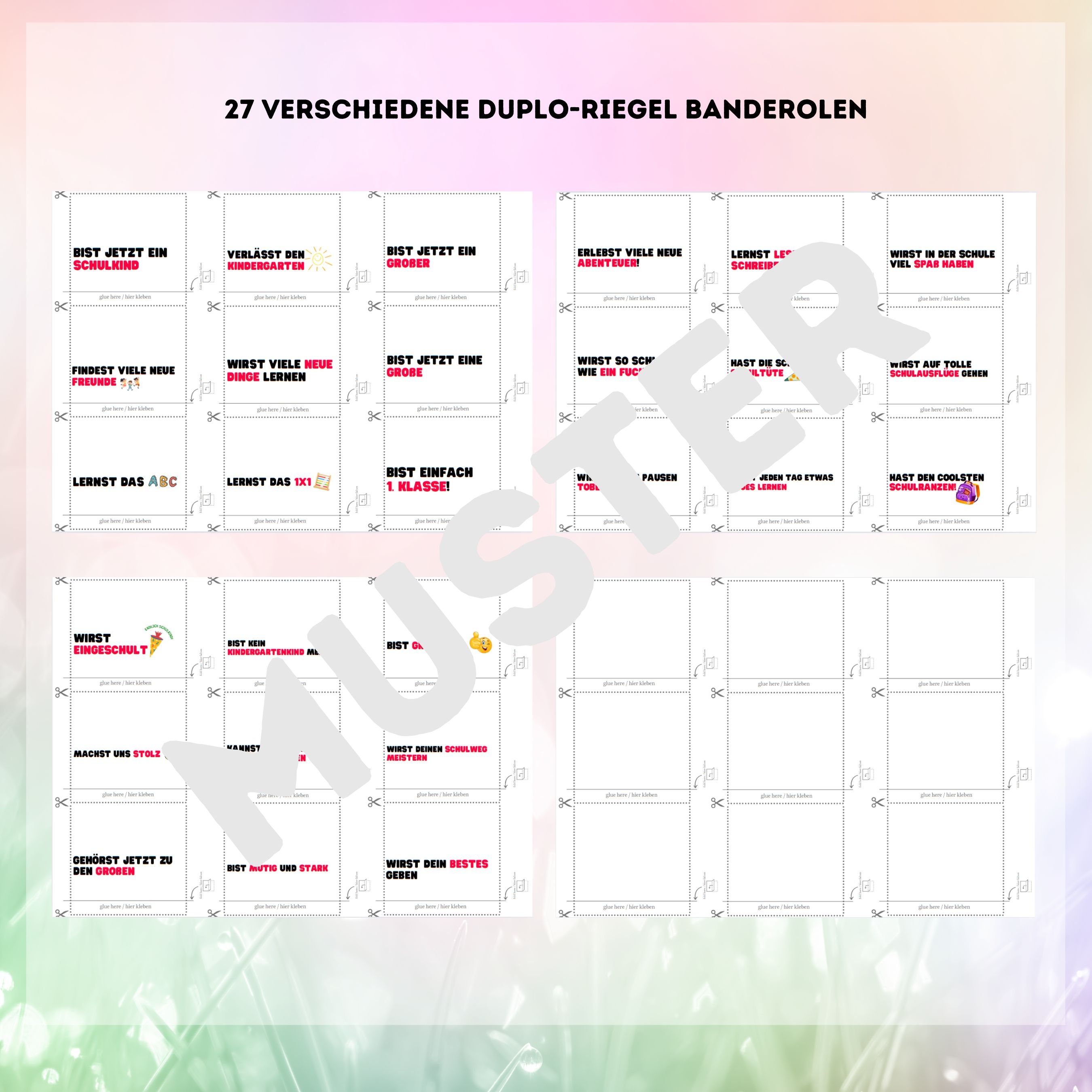 Duplo Banderoles School Child, Duplo Templates, DIY Download Banderoles ...