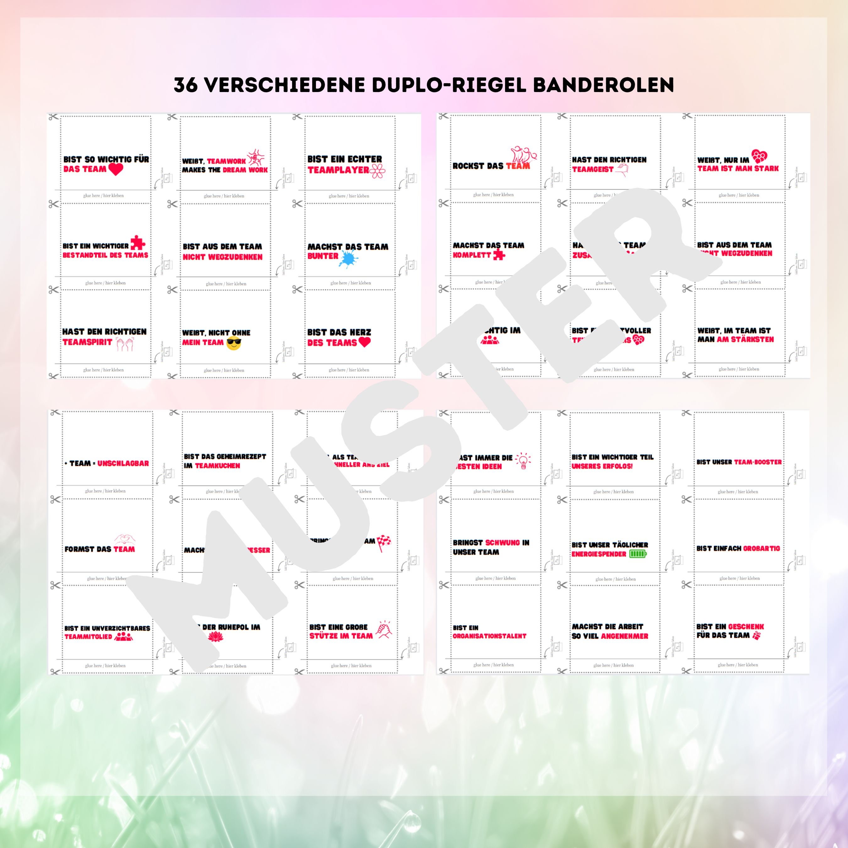 Duplo Banderoles Team, Duplo Templates, Team Gift DIY, Download ...