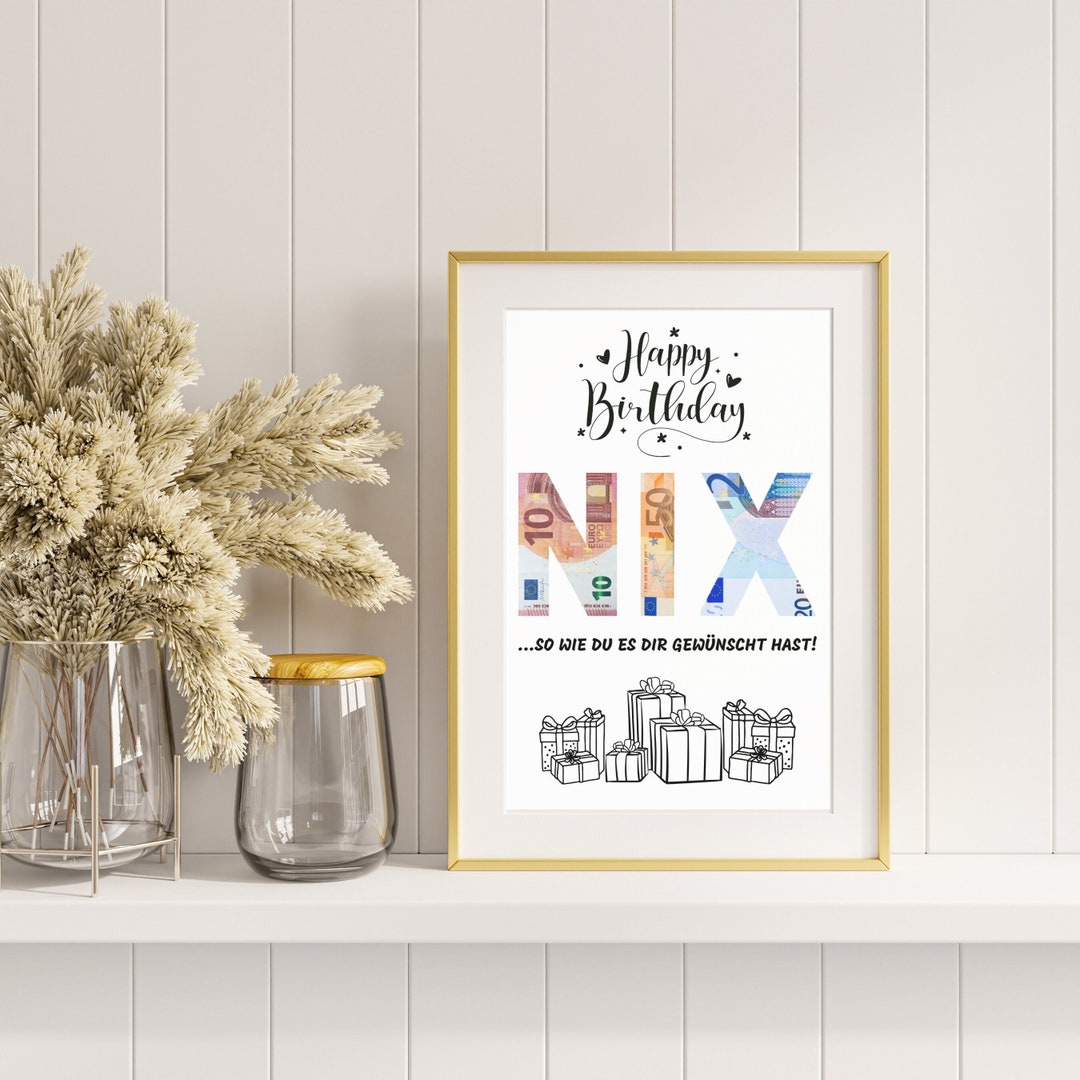 Download the NIX Money Gift Template for a DIY Birthday Gift, a Money ...