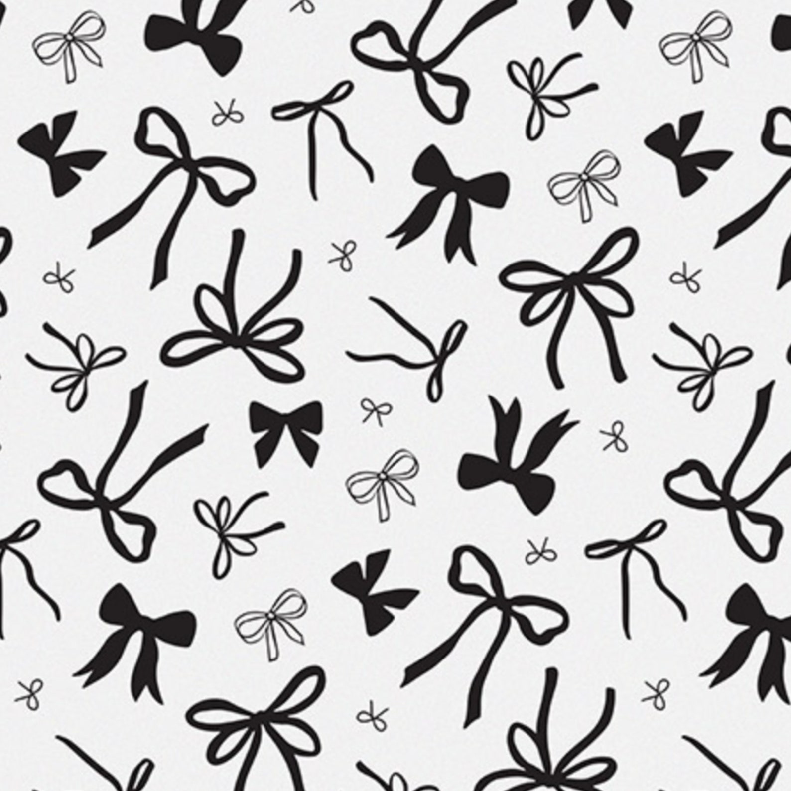 Black Bow on White Cute Coquette Goth Tissue Paper Small Business ...