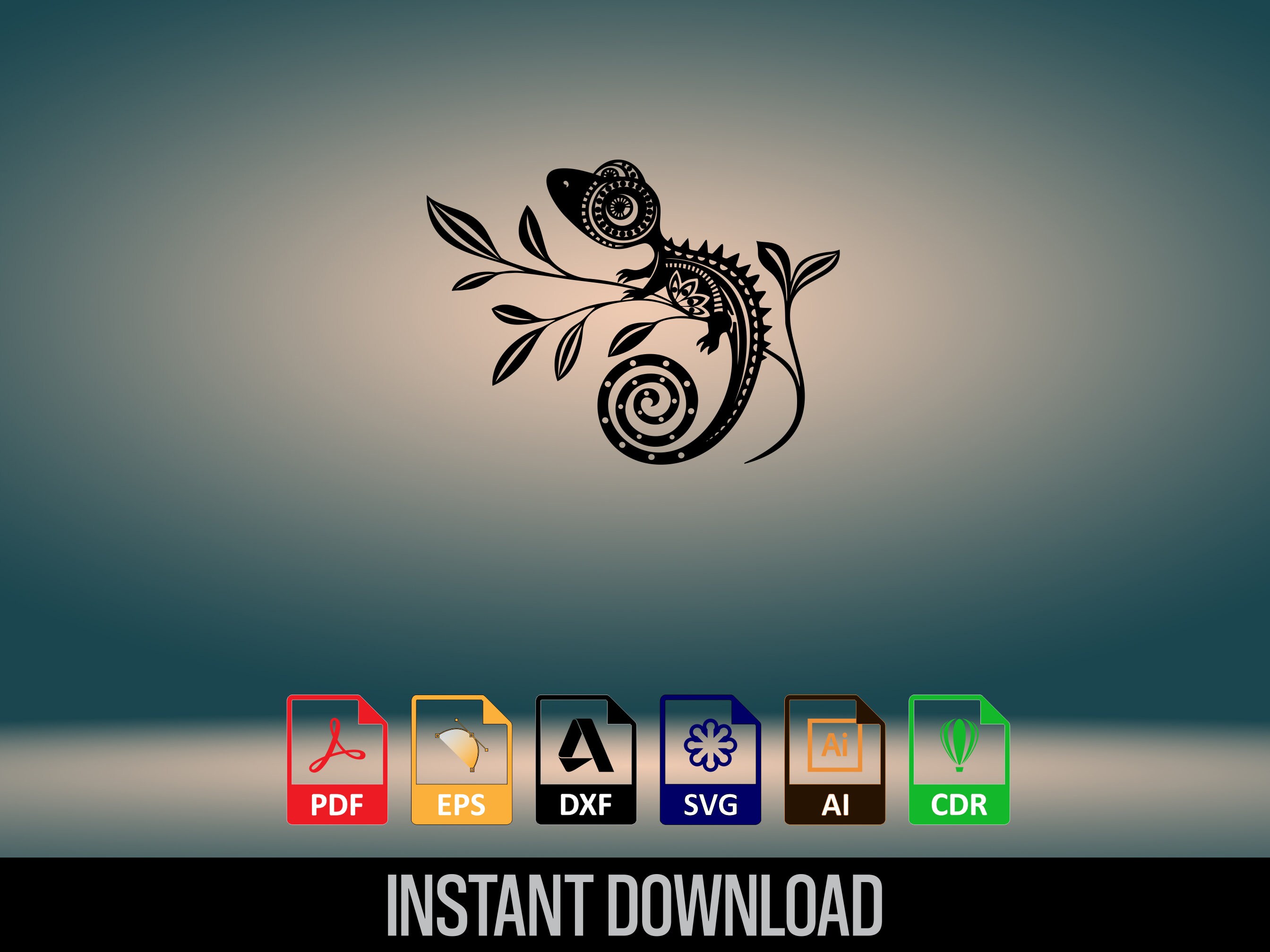 Cute Gecko Wall Art Dxf, Svg, Pdf, Ai, Cdr File, Laser Cut File, Cnc ...