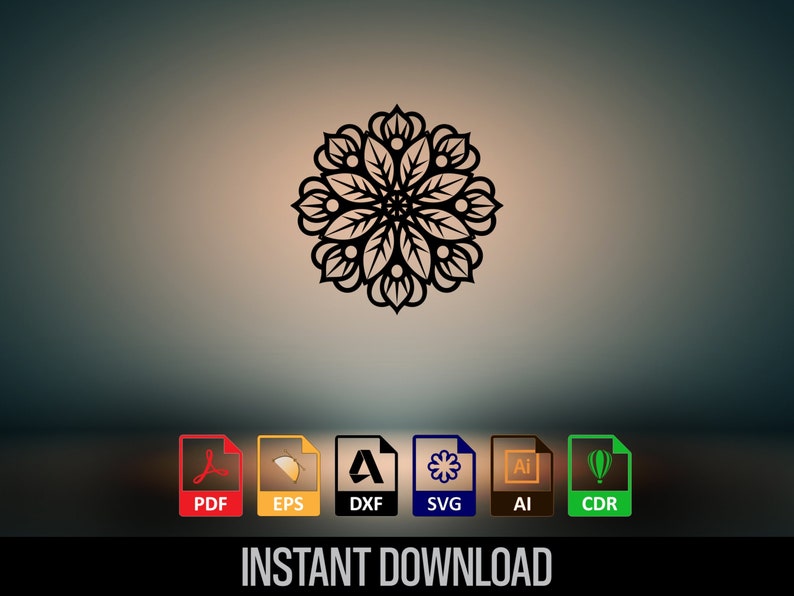 Mandala Wall Art Dxf, Svg, Pdf, Ai, Cdr File, Laser Cut File, Cnc ...