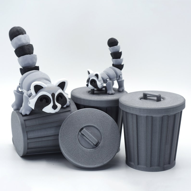 Articulating Racoon 3D Printed Sculpture Unique Animal Decor and ...