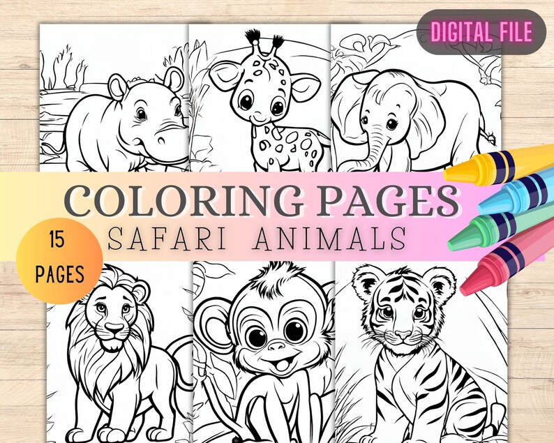 Safari Animals Coloring Pages Printable, Coloring Pages, Zoo Animals ...