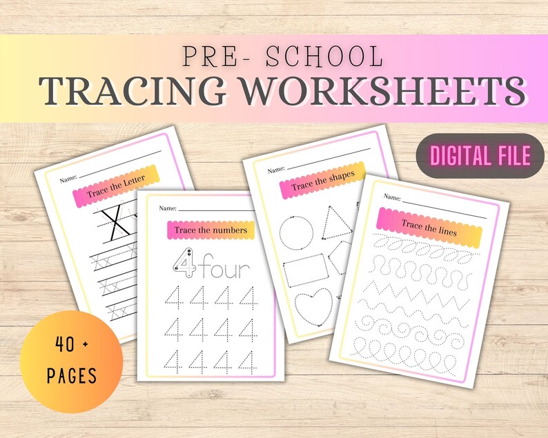 Preschool Tracing Worksheets, Printable Worksheets, Alphabet Tracing ...