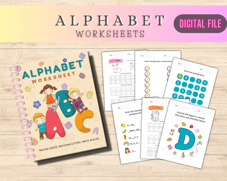Printable Alphabet Fun Engaging Kids Worksheets for ABC Learning ...