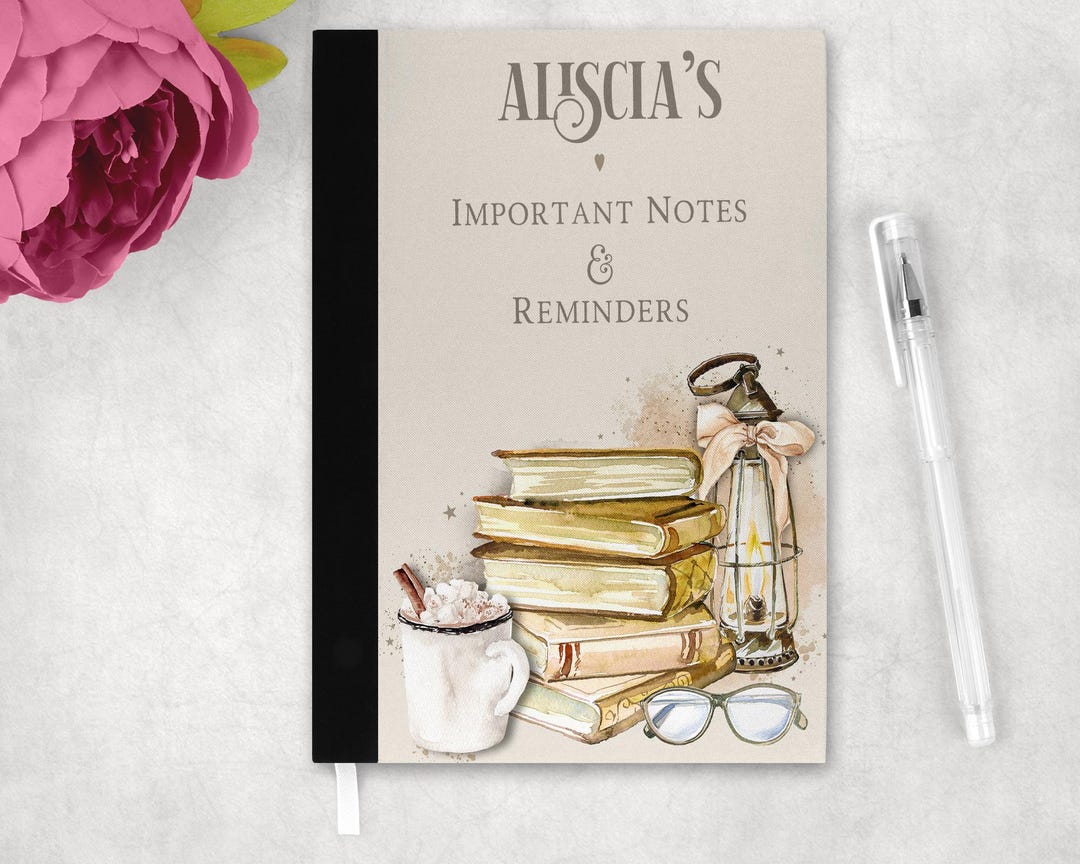 Important Notes and Reminders Coffee Personalised Notebook - Etsy