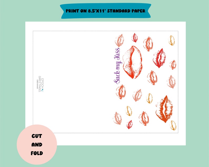 Valentines Day Instant Download Printable Digital Valentines Day Card ...