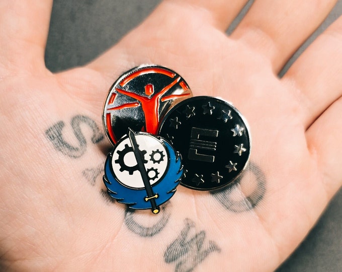 Fallout - Enamel Pins, Enclave, Brotherhood, the Institute - Etsy