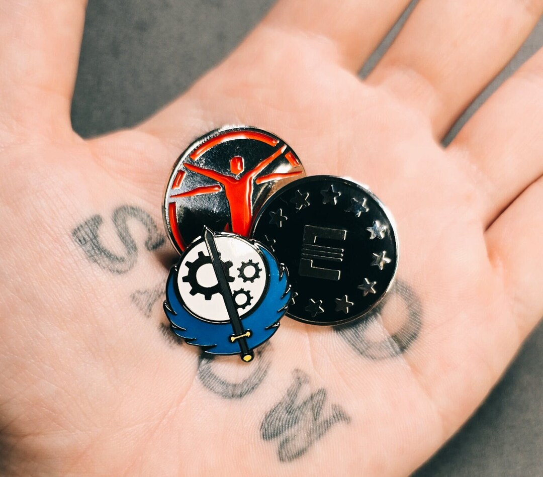 Fallout Enamel Pins, Enclave, Brotherhood, the Institute - Etsy