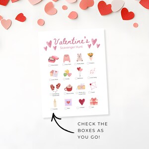 Valentine's Scavenger Hunt Printable I Editable Kids Game I Instant ...