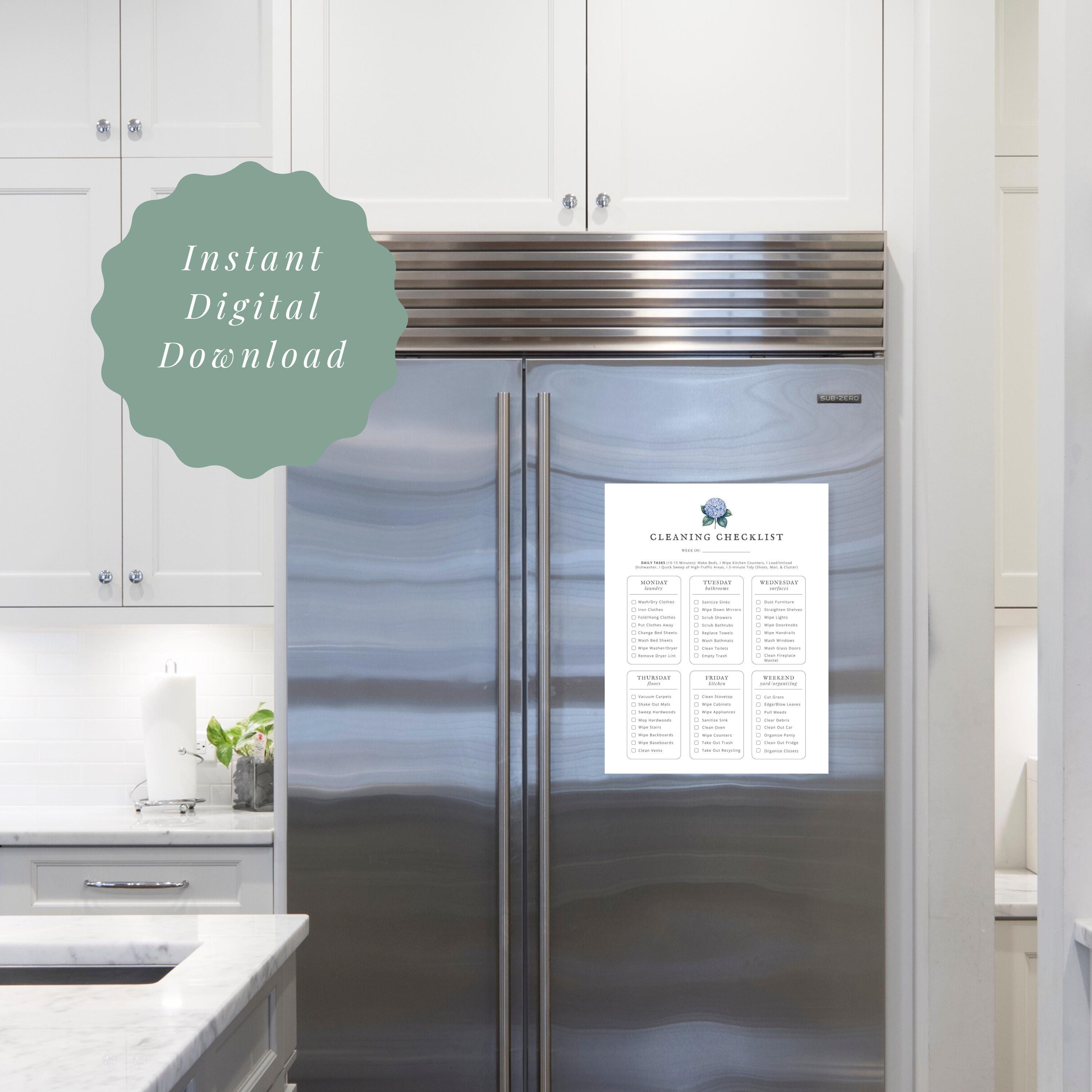 Weekly Cleaning Checklist Printable | Editable Daily Schedule ...