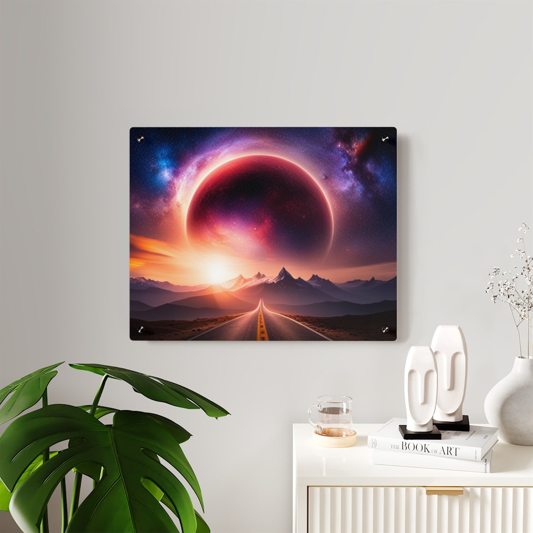 Modern Moon Acrylic Wall Art Panels - Etsy