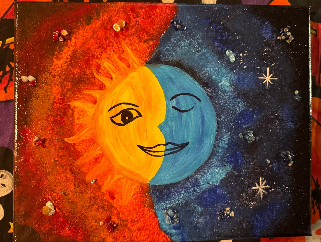 Sun & Moon Crystal Art Painting - Etsy