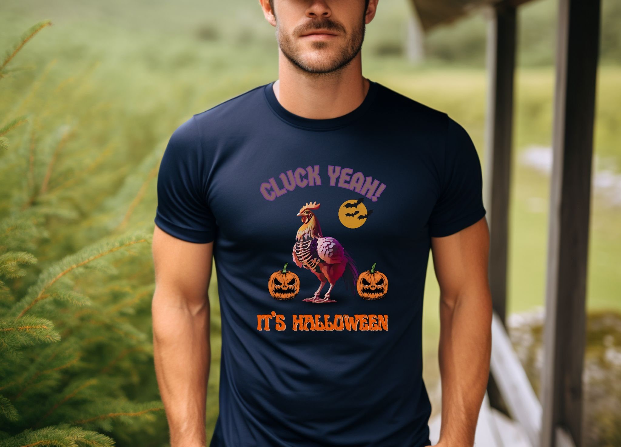 Cluck Yeah Halloween Rooster Shirt, Funny Halloween Tee Gift, Pumpkin ...