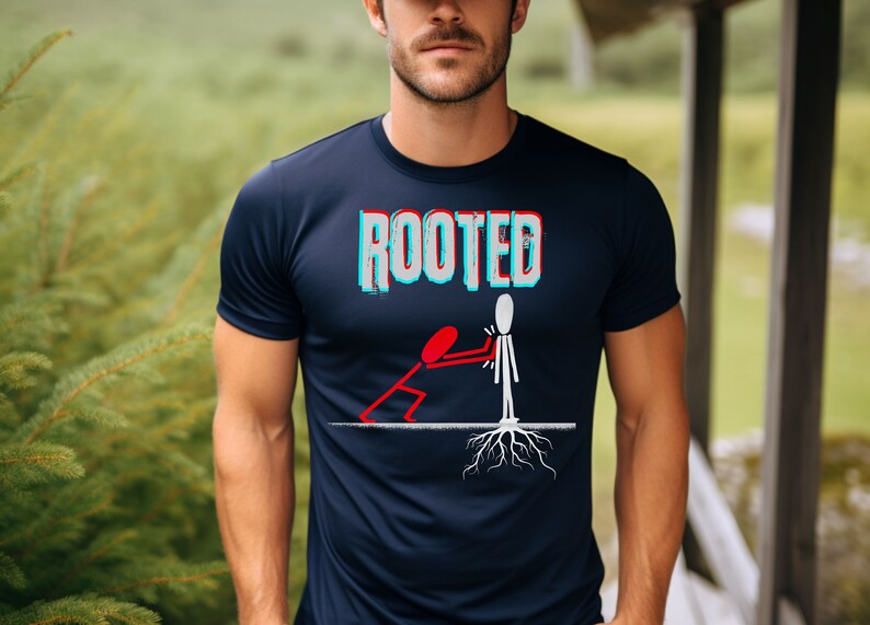 Rooted Stick Figure Shirt T, Stick Figure Art T, Inspirational Shirt ...