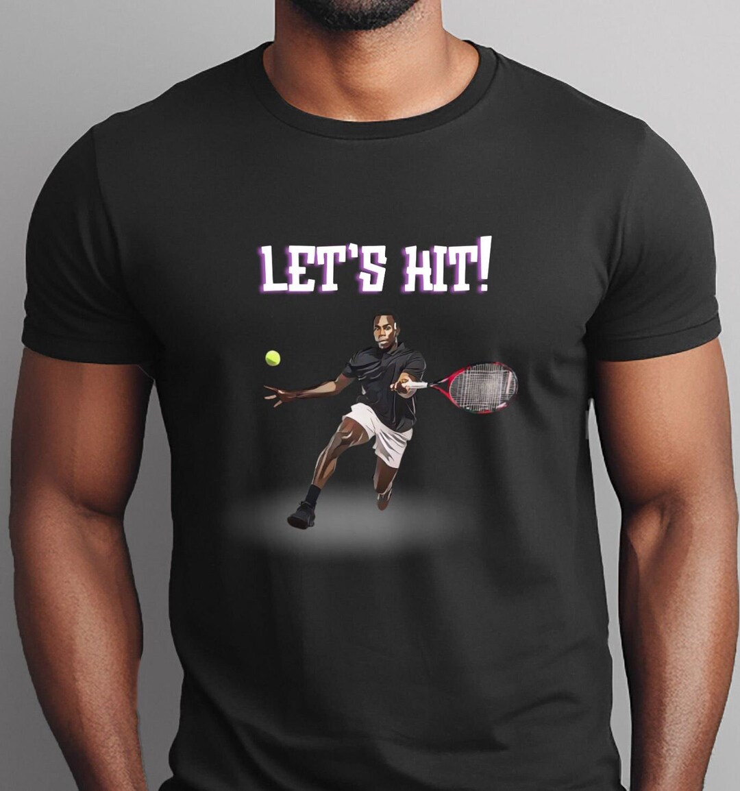 Let's Hit Tennis Shirt, Tennis Player Graphic Tee, Gift for Him, Tennis ...