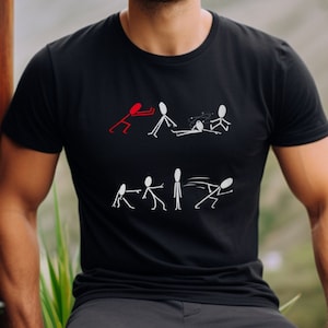 Stick Figure Art Inspirational T-shirt, Overcoming Adversity, Get Back ...