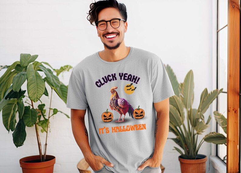 Cluck Yeah Halloween Rooster Shirt, Funny Halloween Tee Gift, Pumpkin ...
